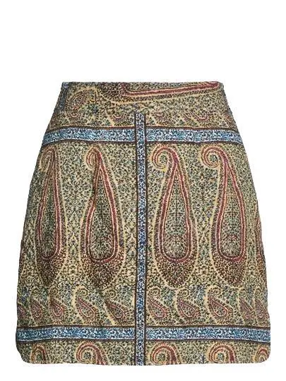 Antik Batik Paisley-print Quilted Cotton Mini Skirt - Beige
