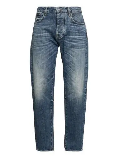 Armani Exchange Relaxed Fit Straight Leg Jeans - Blue