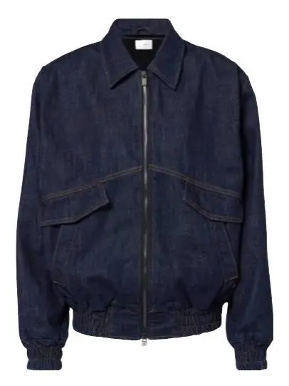 Magda Butrym Oversized Denim Bomber Jacket - Black