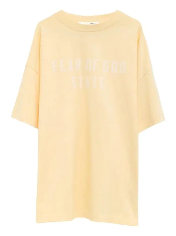 Fear Of God Logo Plaque Crewneck T-shirt - Nude