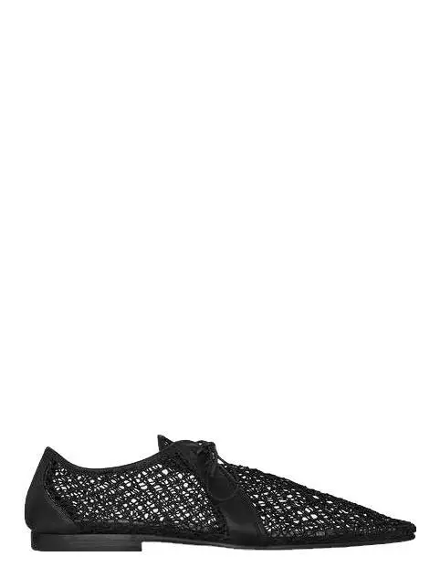 Saint Laurent Timothee Mesh Flats - Black