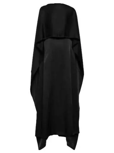 Gabriela Hearst Hunter Cape-style Satin Gown - Black