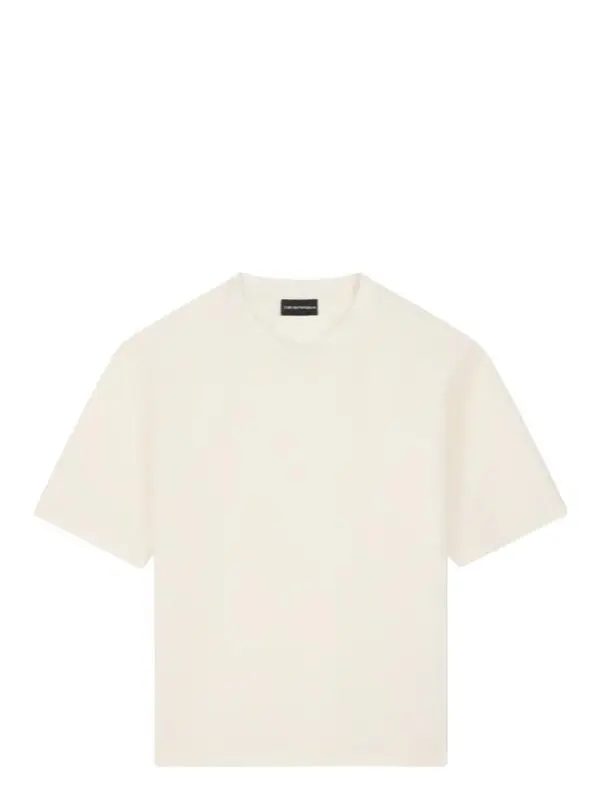 Emporio Armani Seersucker Fabric T-shirt - White