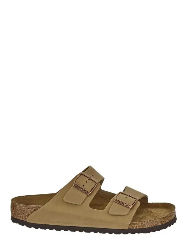 BIRKENSTOCK Arizona Buckle Detailed Slides - Brown