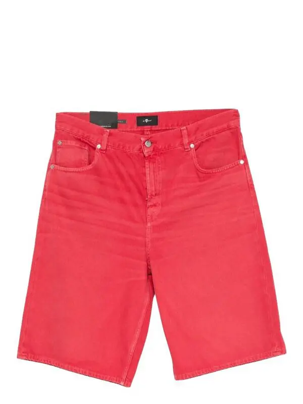 7 For All Mankind Belt-loop Five-pocket Shorts - Red
