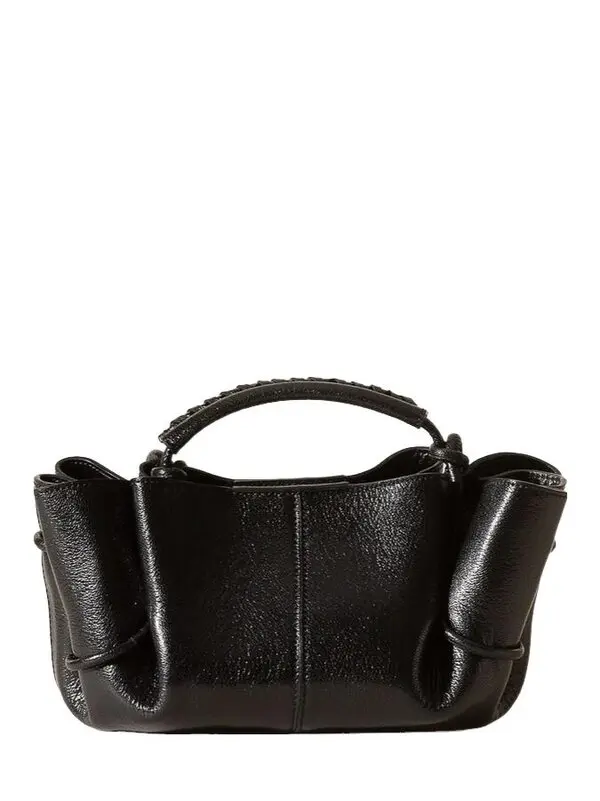 Hereu Woven Handle Handbag - Black