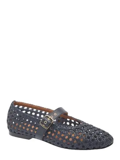 Madewell The Remy Woven Mary Jane Flat - Craftsman Blue