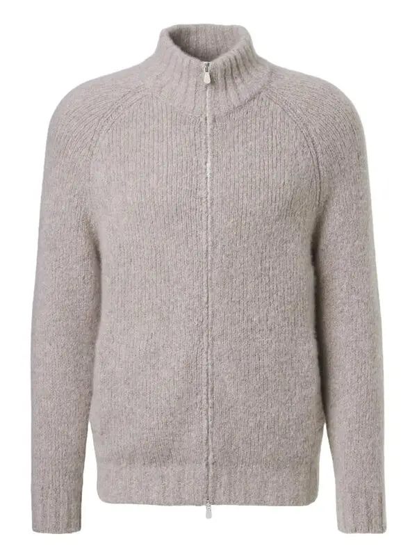 Brunello Cucinelli Cashmere And Silk Cardigan - Grey
