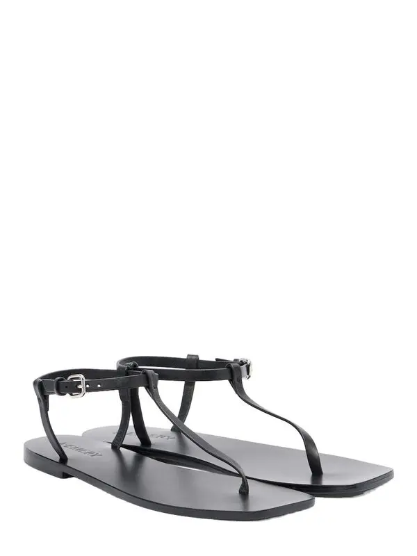 A.emery Clara Leather Thong Sandals - Black