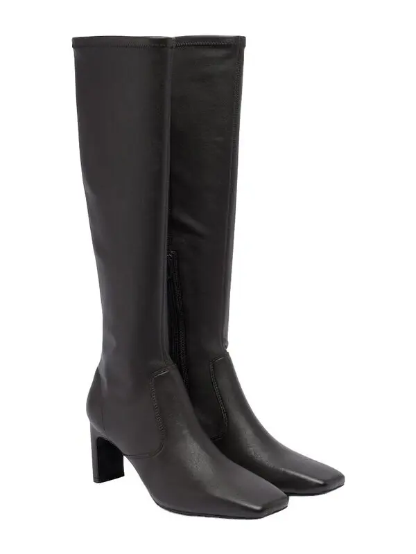 A.emery Leather Knee-high Square Toe Boots - Brown
