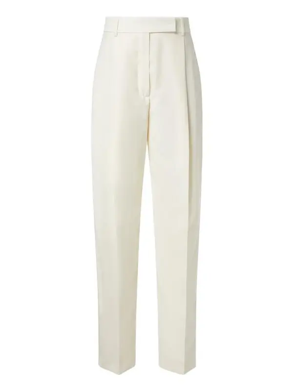 RÓHE Daria Virgin Wool Tapered Pants - White