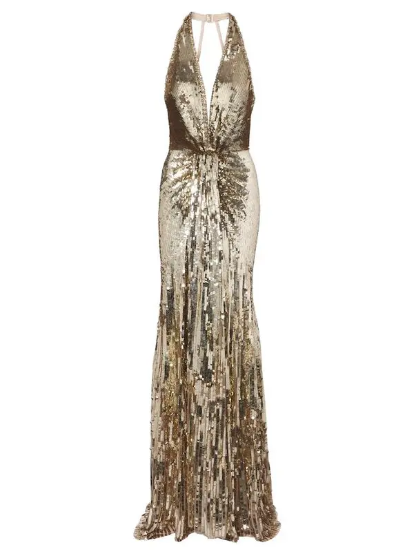 Jenny Packham Lisette Embellished Gown - Gold
