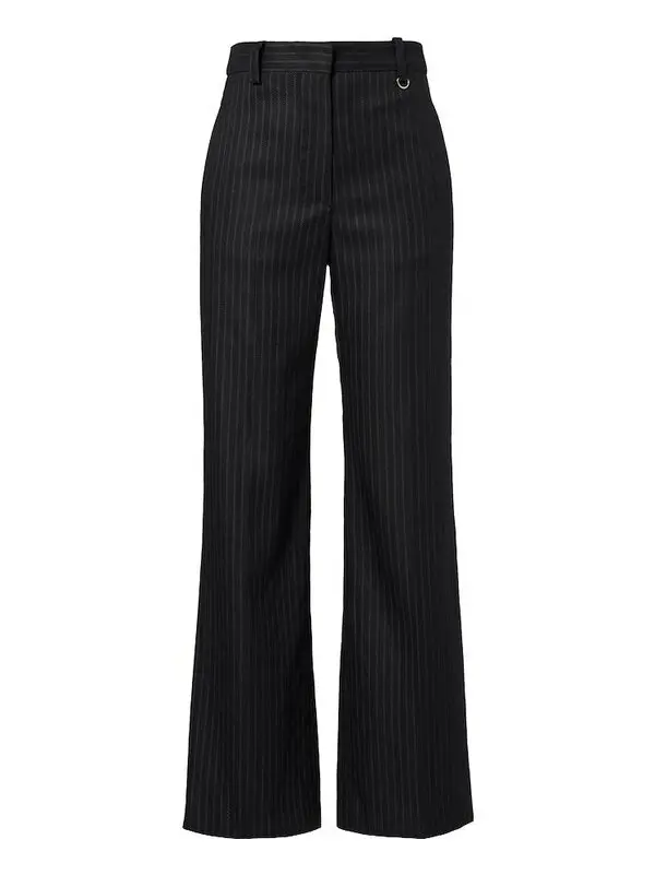 Isabel Marant Étoile Noanda Pinstripe Wool-blend Straight Pants - Black