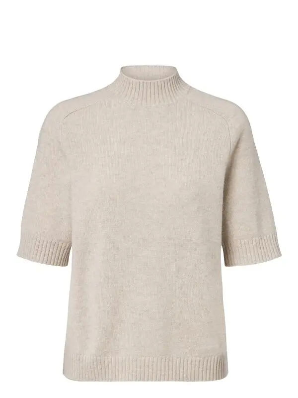 Loulou De Saison Ruth Cashmere Mockneck Sweater - Beige
