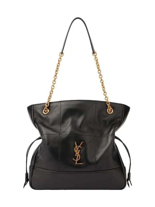 Saint Laurent Jamie Small Leather Tote Bag - Black
