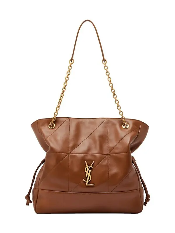 Saint Laurent Jamie Small Leather Tote Bag - Brown