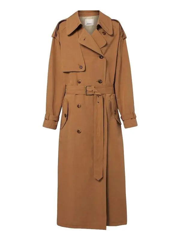 Isabel Marant Étoile Violette Cotton And Linen Trench Coat - Brown