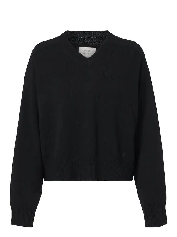 Loulou De Saison Anzor Cropped Cashmere Sweater - Black