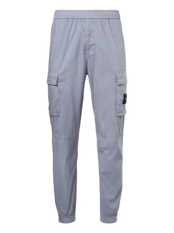 Stone Island Compass Cotton-blend Cargo Pants - Blue
