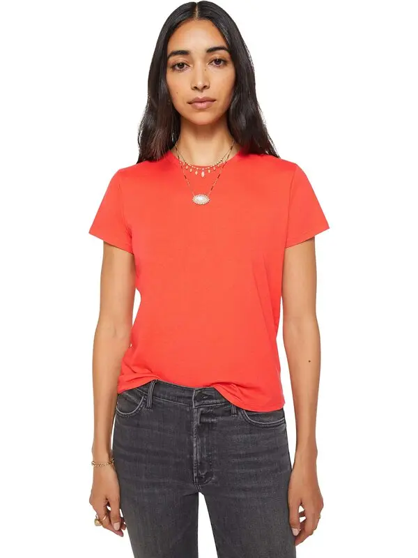 MOTHER The Lil Goodie Goodie Mandarin T-shirt - Red