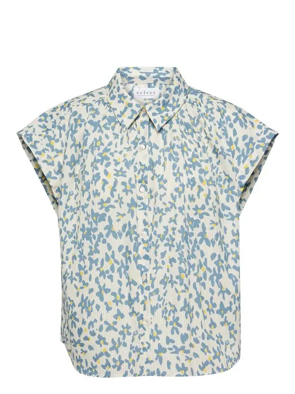 Velvet By Graham & Spencer Paulette Floral Cotton Blouse - Multicoloured