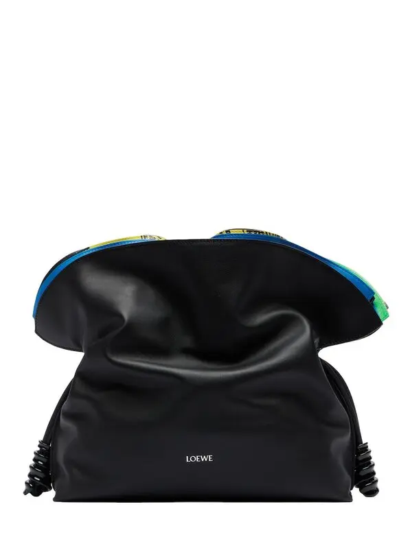 Loewe Flamenco Leather Clutch - Black