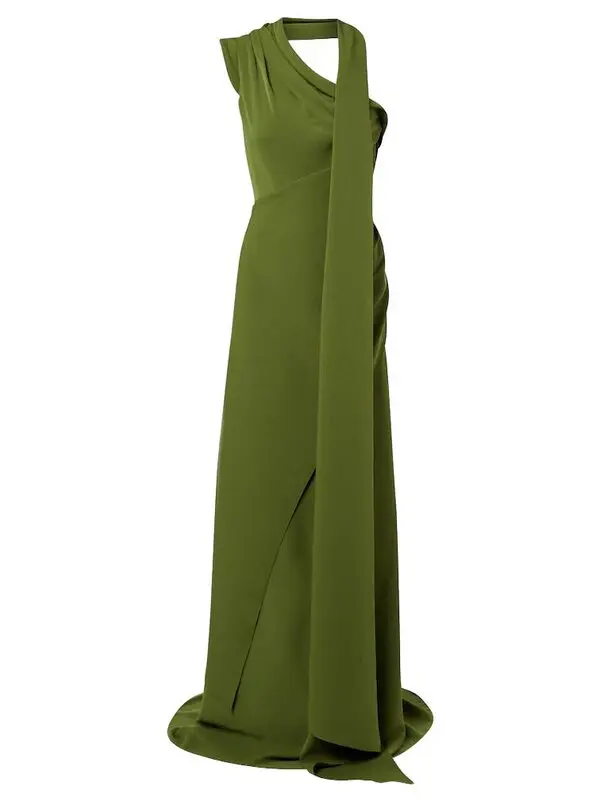 MARMAR HALIM Draped Bustier Gown - Green