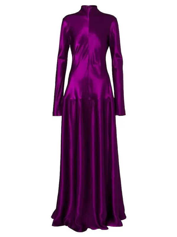 FFORME Satin Maxi Dress - Purple