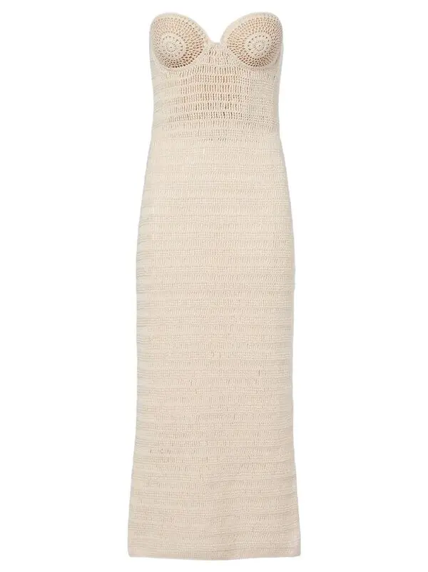 Magda Butrym Crochet Corset Dress - Beige