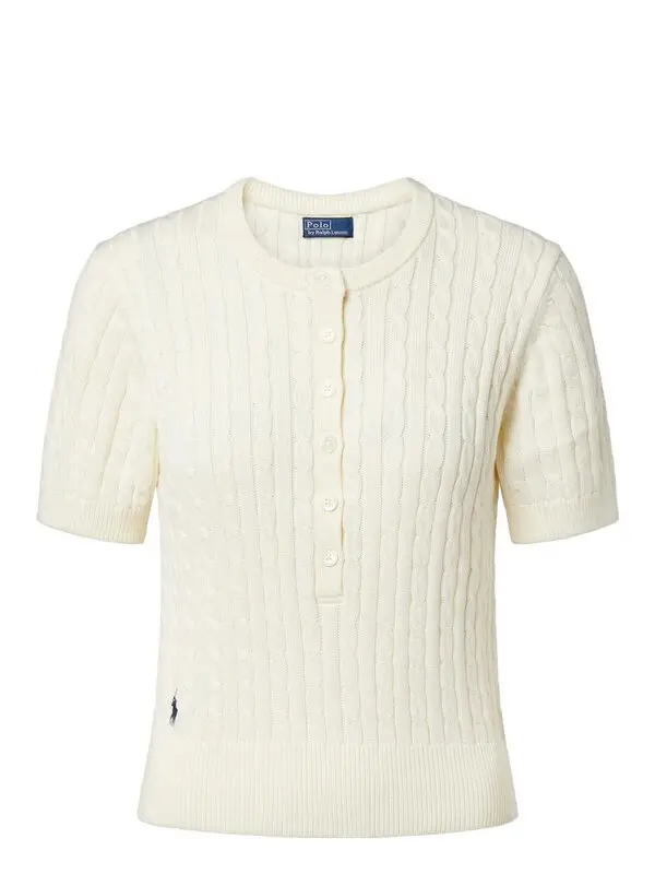 Polo Ralph Lauren Cable-knit Cotton Sweater - White