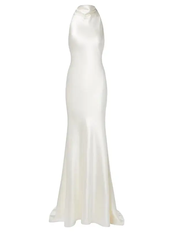 DANIELLE FRANKEL Wool And Silk Gown - White