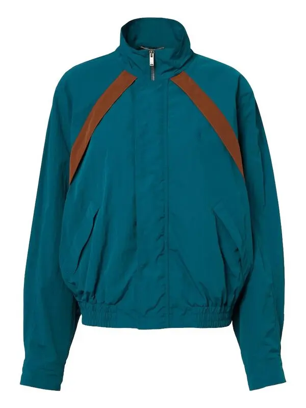 Saint Laurent Cassandre Technical Faille Jacket - Blue