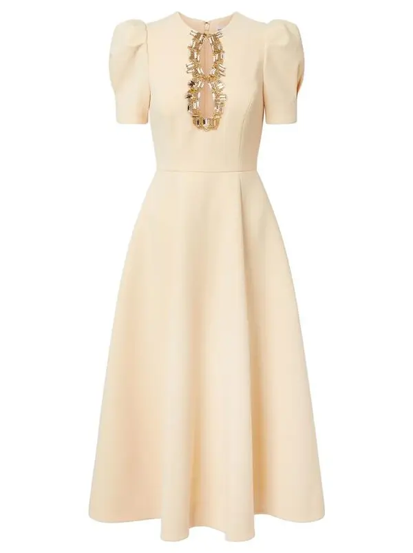 Rebecca Vallance Alexandrite Embellished Midi Dress - Yellow