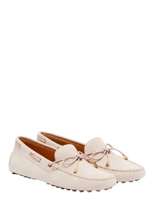 TOD'S Suede Driving Shoes - Pink