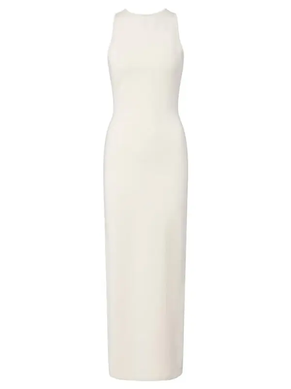 SIR. Saba Embellished Knitted Maxi Dress - White