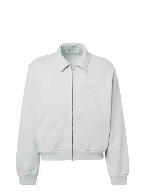 Acne Studios Logo Zip-up Sweatshirt - Green