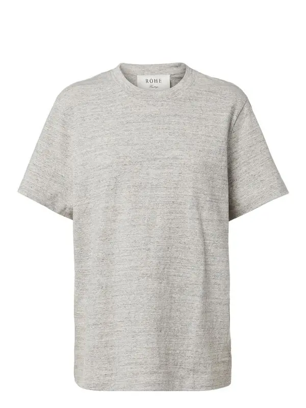 RÓHE Mouline Cotton Jersey T-shirt - Grey