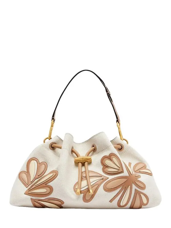 JIMMY CHOO Bon Bon Medium Bucket Bag - White