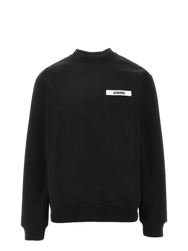 Jacquemus Grosgrain Logo Sweatshirt - Black
