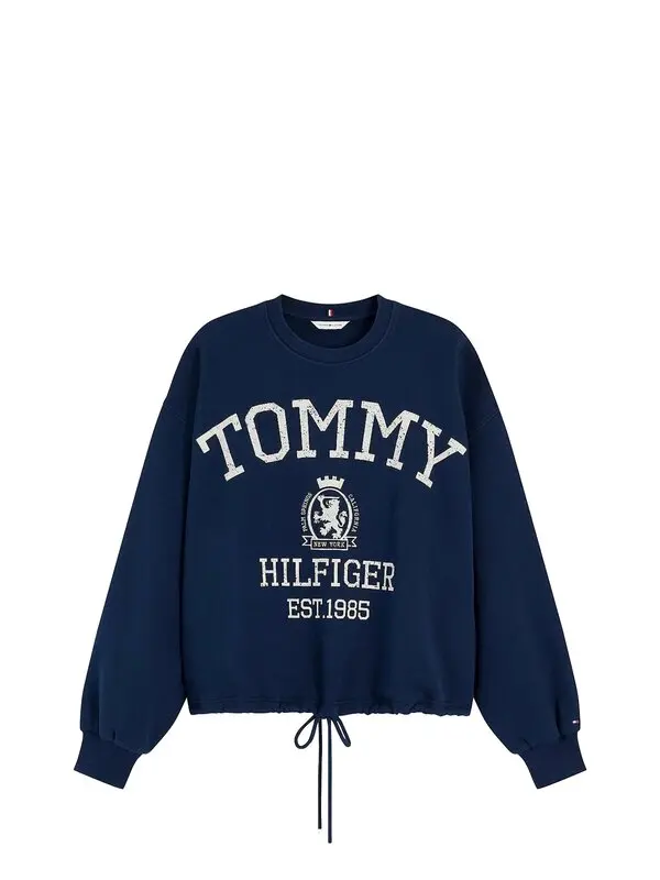 Tommy Hilfiger Varsity Crest Sweatshirt - Blue