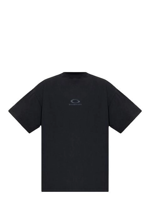 Balenciaga Loop Sports Icon Oversized Faded Washed T-shirt - Black