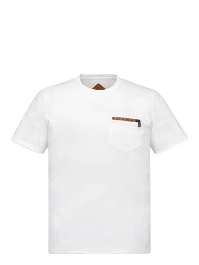 Mcm Silket Logo T-shirt With Zip Pocket - White