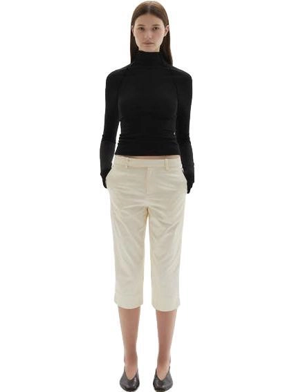 JOAEN Sara Capri Pants In Japanese Cotton - Chalk