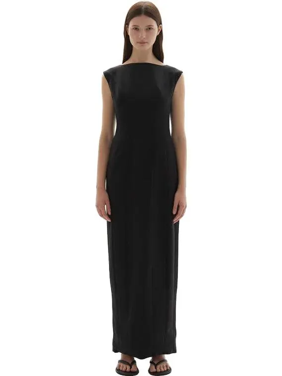 JOAEN Kelli Maxi Dress In Australian Merino - Black