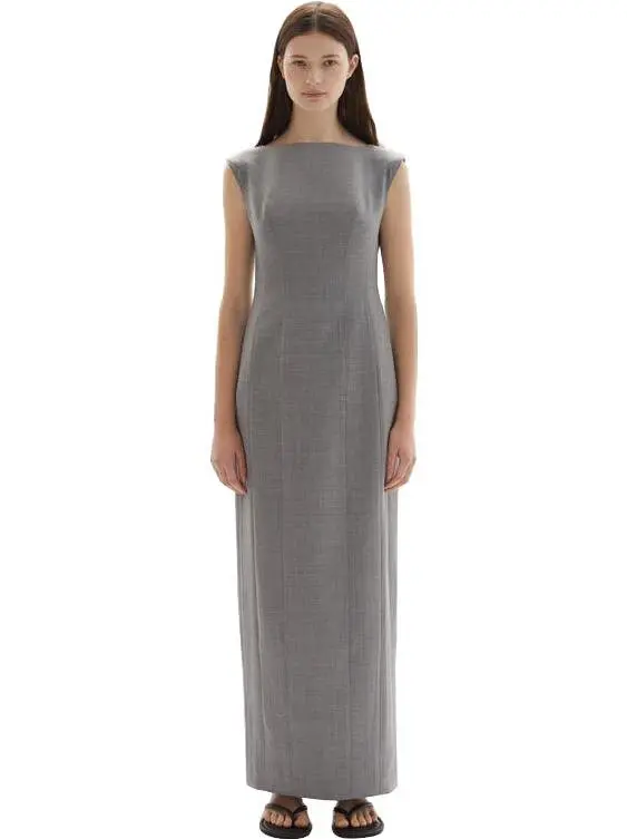 JOAEN Kelli Maxi Dress In Australian Merino - Grey