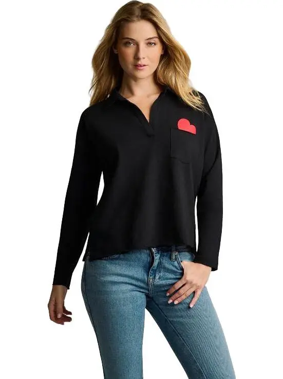 Lisa Todd Pocket Love Cotton T-shirt - Black