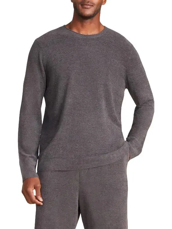 Barefoot Dreams Cozychic Ultra Lite Crewneck Lounge Top - Carbon