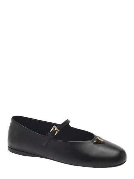 Prada Logo Mary Jane Flat - Nero