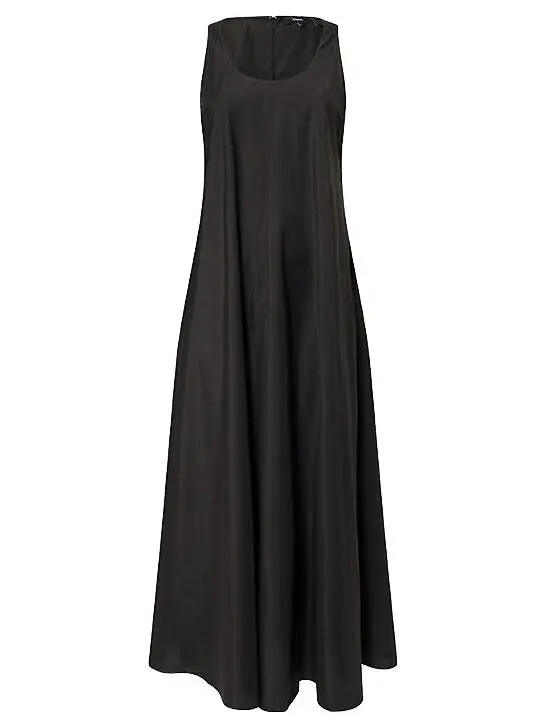Theory Cotton-blend Tank Maxi Dress - Black