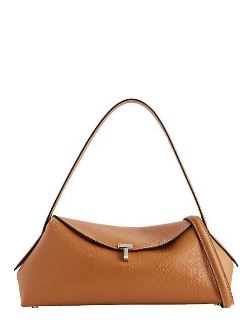 TOTEME T-lock Leather Shoulder Bag - Tan